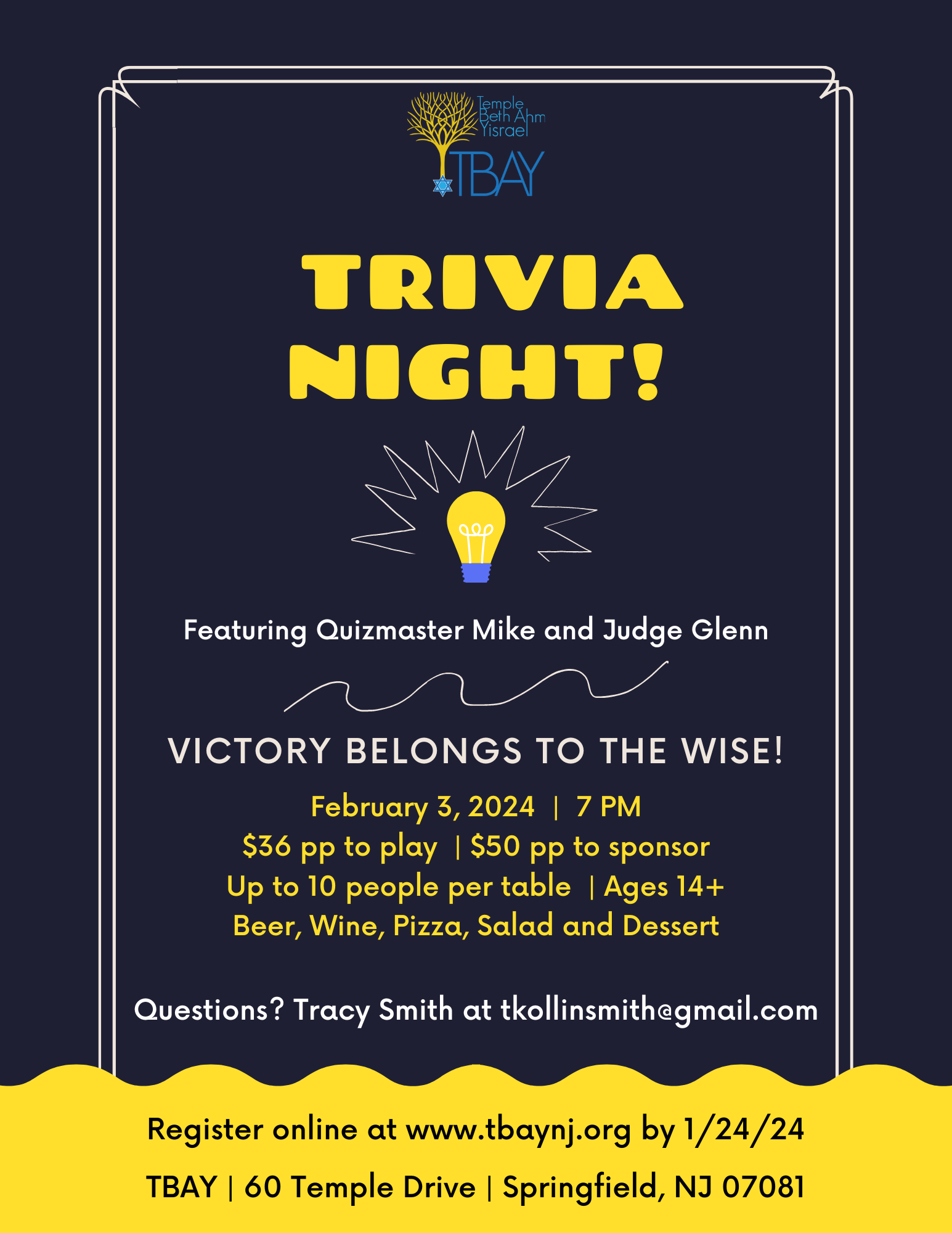 TBAY Trivia Night | Temple Beth Ahm Yisrael - Conservative Synagogue in ...